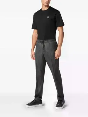 Philipp Plein Wool Pinstripe Jogging Trousers
