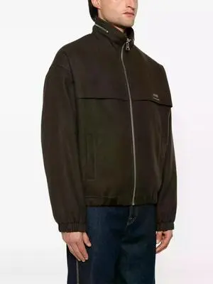 AMI Paris Concealed Hood Virgin Wool Felted Jacket
