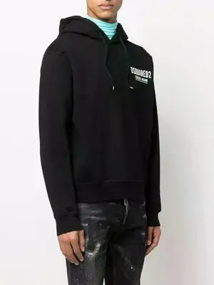 Dsquared2 Logo-print Cotton Hoodie - Black
