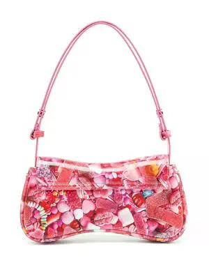 DIESEL® All-over Graphic Print Faux Leather Shoulder Bag