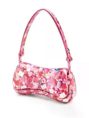 DIESEL® All-over Graphic Print Faux Leather Shoulder Bag