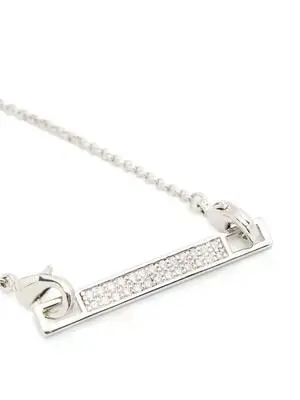 Eddie Borgo Pavé Safety Chain Bar Necklace - Silver