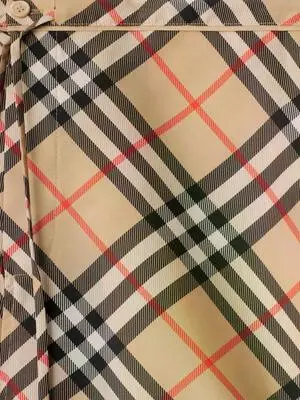 Burberry Check Print Silk Shorts