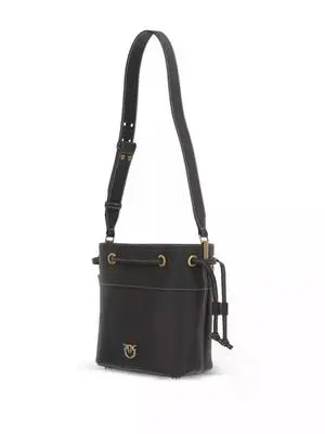 Pinko Leather Bucket Bag With Signature Buckle