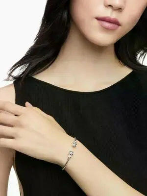 David Yurman Sterling Starburst Diamond Open Cuff Bracelet