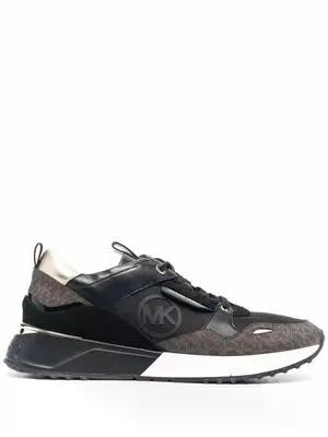 Michael Kors Monogram Print Low-top Sneakers - Black