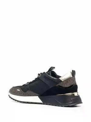 Michael Kors Monogram Print Low-top Sneakers - Black
