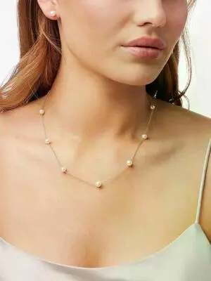 Yoko London 18kt White Gold Pearl Necklace