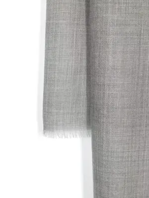 D4.0 Fringed Scarf - Grey
