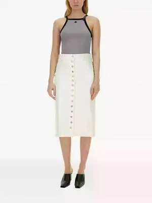 COURREGES Buckle Cotton Tank Top