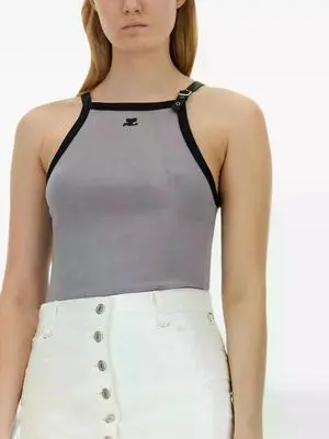 COURREGES Buckle Cotton Tank Top