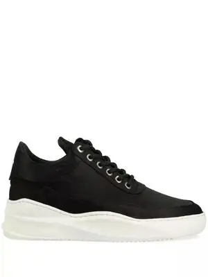 Filling Pieces Logo-embroidered Suede And Textile Sneakers - Black