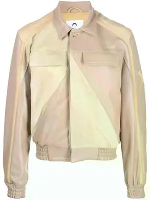 MARINE SERRE Patchwork Deadstock Leather Jacket