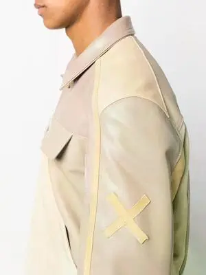 MARINE SERRE Patchwork Deadstock Leather Jacket