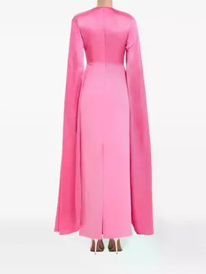 Solace London Adley Maxi Dress With Cape Sleeves