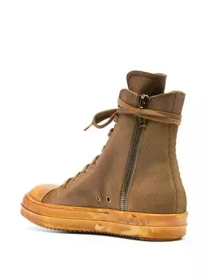 Rick Owens High-top Canvas Sneakers - Brown