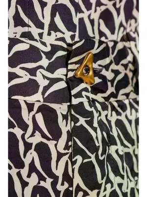 AERON Monogram Print Wide-leg Trousers