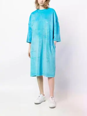 TEAM WANG DESIGN Sparkles Velvet Shirtdress - Blue
