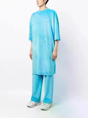 TEAM WANG DESIGN Sparkles Velvet Shirtdress - Blue