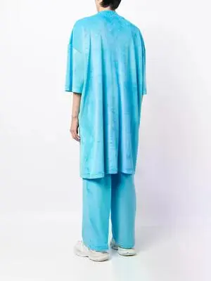 TEAM WANG DESIGN Sparkles Velvet Shirtdress - Blue