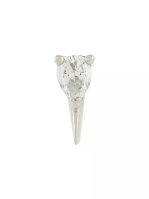 LE STER 18kt White Gold Diamond Single Earring - Silver