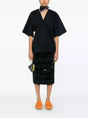 Plan C V-neck Short Sleeve Top