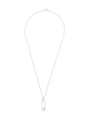 TRUE ROCKS Medium Safety Pin Pendant Necklace - Silver