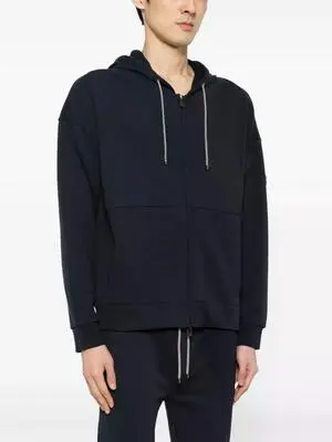 Corneliani Cotton Jersey Zip-up Hoodie