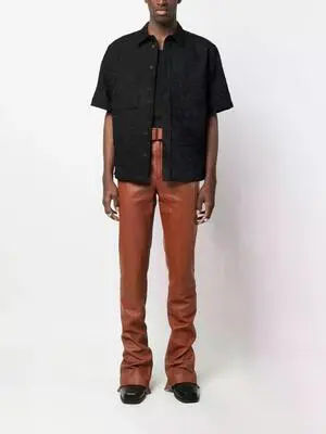 Off-White Lea Buckled Leather Trousers