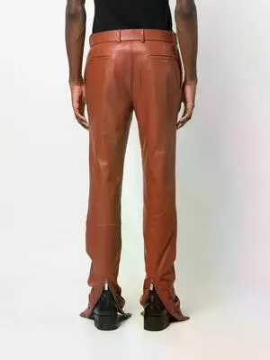 Off-White Lea Buckled Leather Trousers