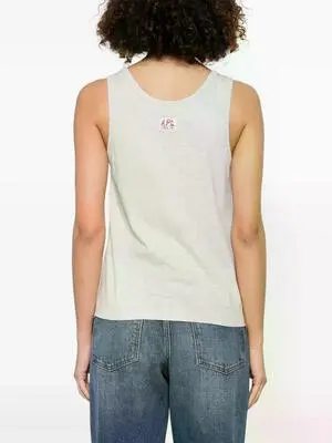A.p.c. Scoop Neck Sleeveless Tank Top With Rear Logo Patch