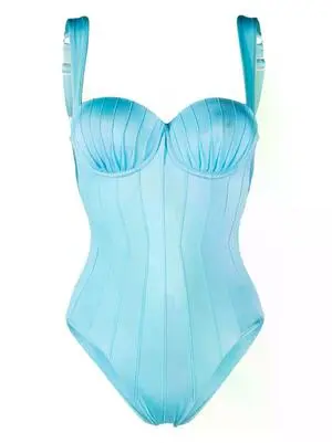NOIRE SWIMWEAR Balconette One Piece - Blue