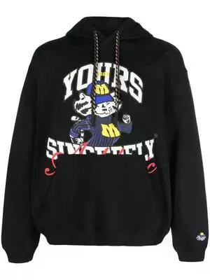 MSGM Graphic Print Cotton Hoodie