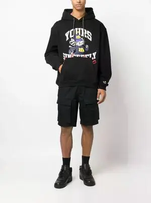 MSGM Graphic Print Cotton Hoodie