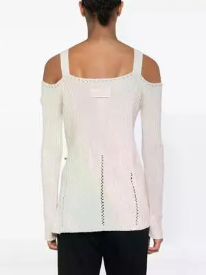 TWINSET Ribbed Knit Brooch Detail Top