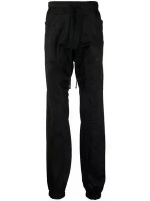 JULIUS Drawstring-waist Skinny Trousers - Black