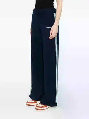 Casablanca Wide Leg Tennis Pants With Striped Detail - Blue