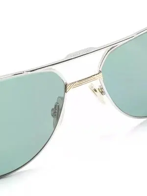 MARCH LA.B Double-bridge Pilot-frame Sunglasses - Silver