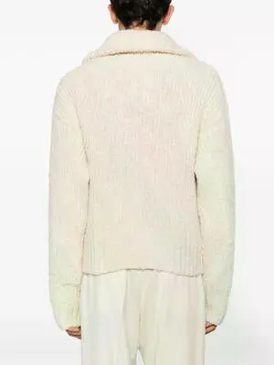 AMI Paris Brushed Merino Wool Blend Half-zip Jumper