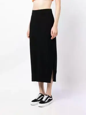 BARRIE High-waisted Knit Midi Skirt