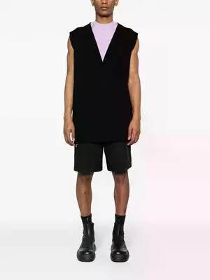 JIL SANDER Two-tone Layered Knitted Vest