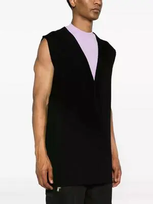 JIL SANDER Two-tone Layered Knitted Vest