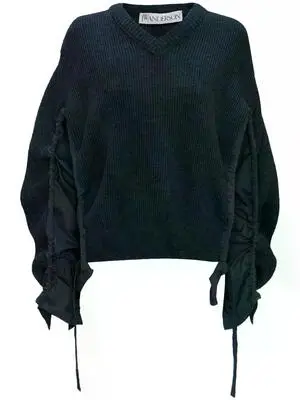 JW Anderson Ruched-detail Wool-blend Jumper
