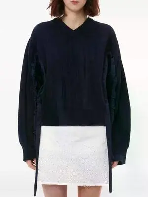 JW Anderson Ruched-detail Wool-blend Jumper