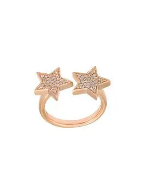 ALINKA Stasia' Double Star Diamond Ring In Rose Gold - Metallic