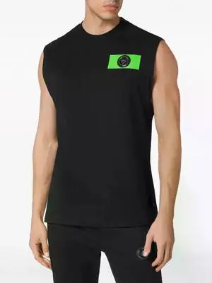 PLEIN SPORT Logo-plaque Cotton Tank Top