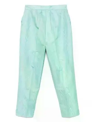 DE SANTIS Patterned Trousers - Green