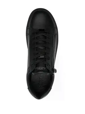 Calvin Klein Debossed Leather Sneakers - Black