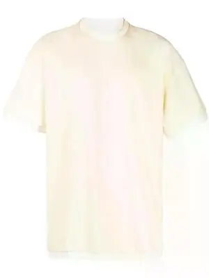 JIL SANDER Logo-print Two-tone T-shirt - Yellow