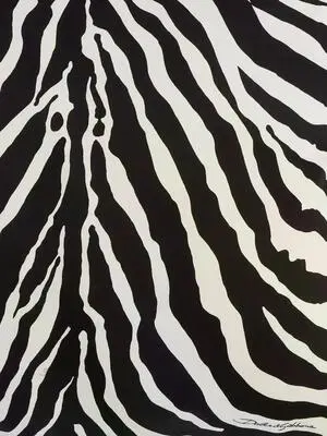 Dolce & Gabbana Large Zebra-print Duchesse Cotton Cushion - Black